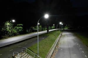 Lampadaire rue dans les routes urbaines en COLOMBIE